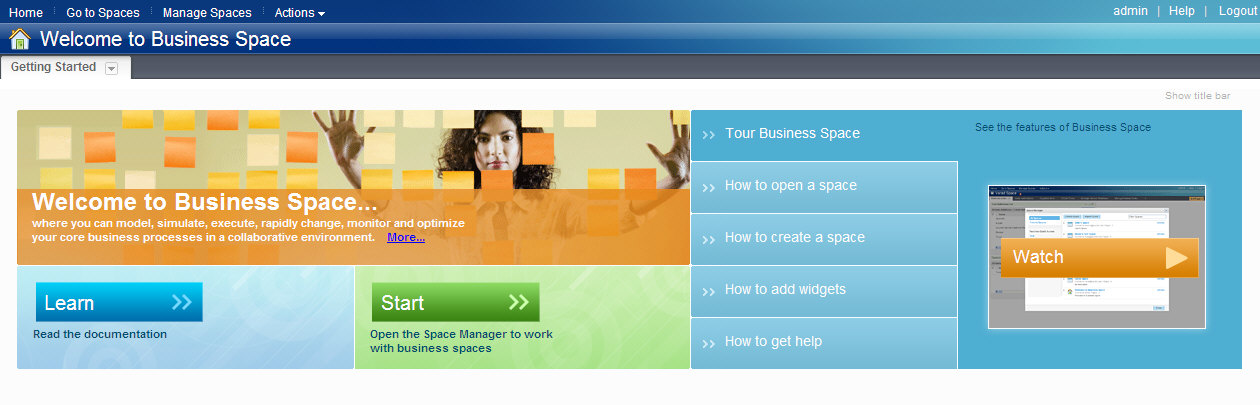 Create new Business Space