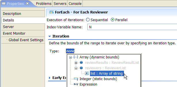 Click the ForEach icon